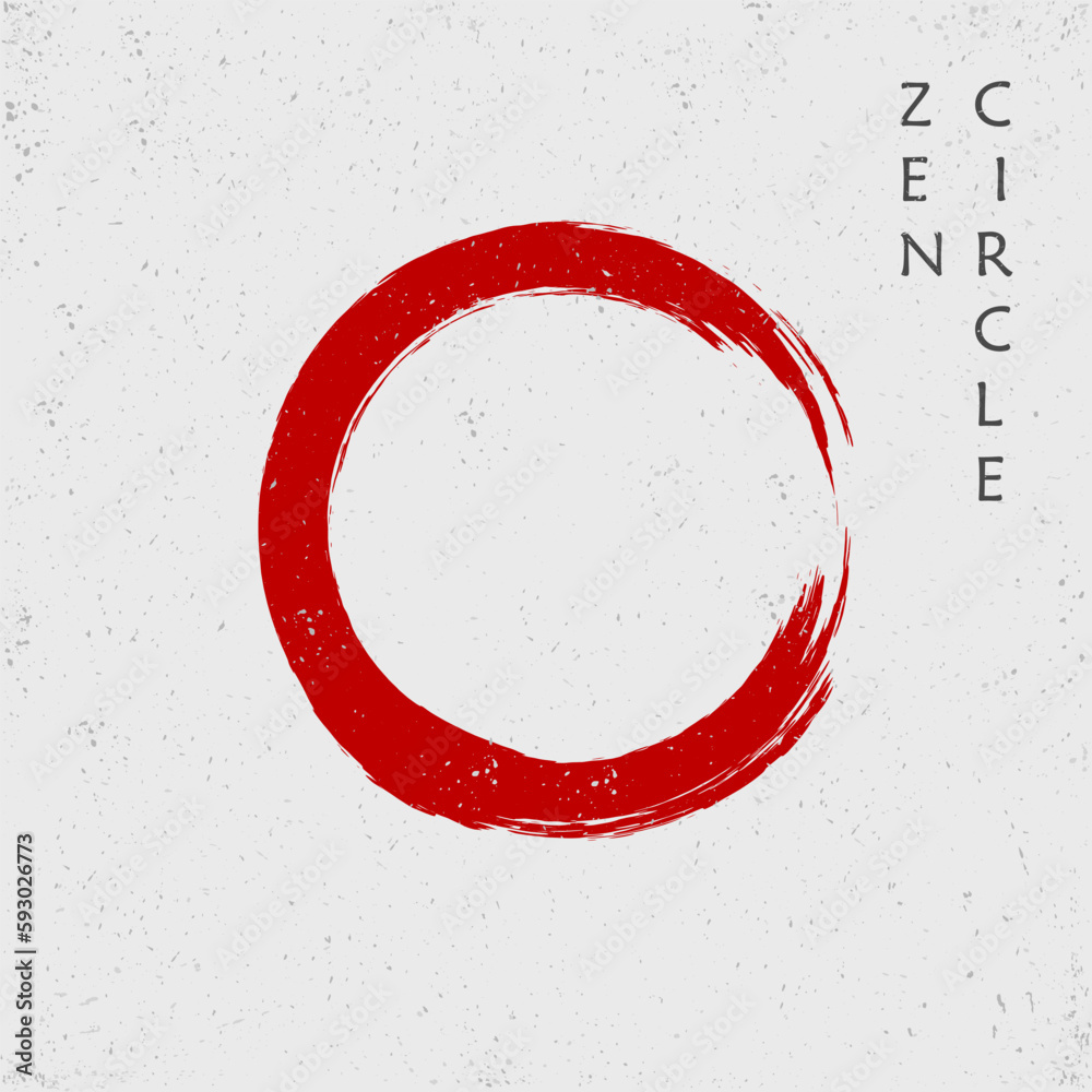 Zen red circle illustration Stock Vector | Adobe Stock
