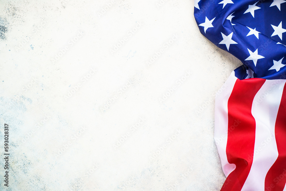 American flag background, USA flag. Image with Copy space for design ...