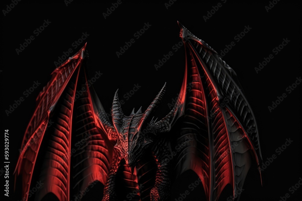 Red Devil Wings, Red Demon Wing Plumage, and Red Dragon Wing Artwork ...