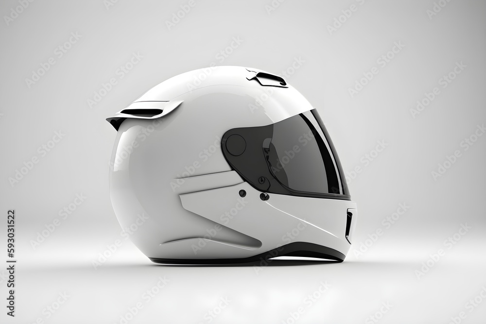 Simple Design of Fullface Helmet With White Color. Created with ...