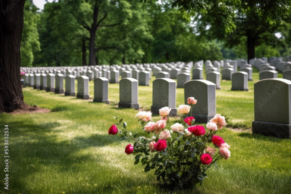 On US Memorial Day, people visit military cemeteries to honor fallen heroes, generative AI ...