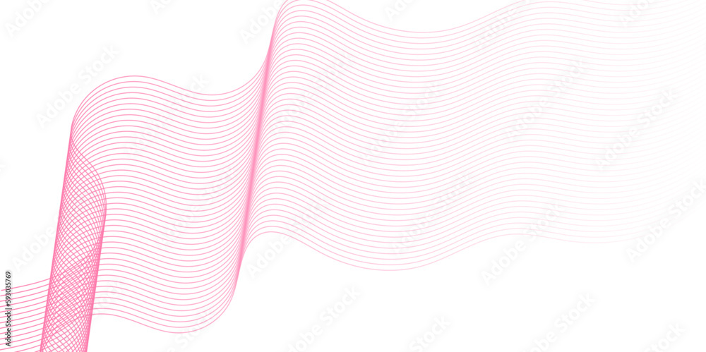 Abstract pink, wave lines on transparent background. Abstract vector ... Abstract pink, wave lines on transparent background. Abstract vector ...