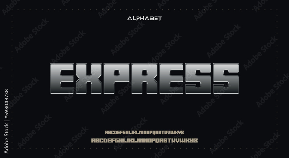 EXPRESS Abstract Fashion Best font alphabet. Minimal modern urban fonts ...