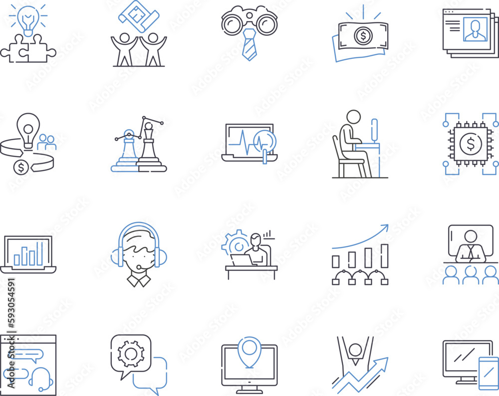 Product launch outline icons collection. Product, Launch, Release ...