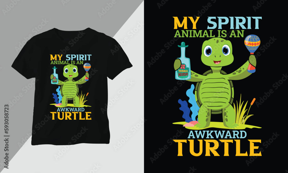 my spirit animal is an awkward turtle - World Turtle Day's t-shirt ...