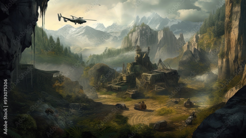 Military Game Art Environments Background Stock Illustration | Adobe Stock