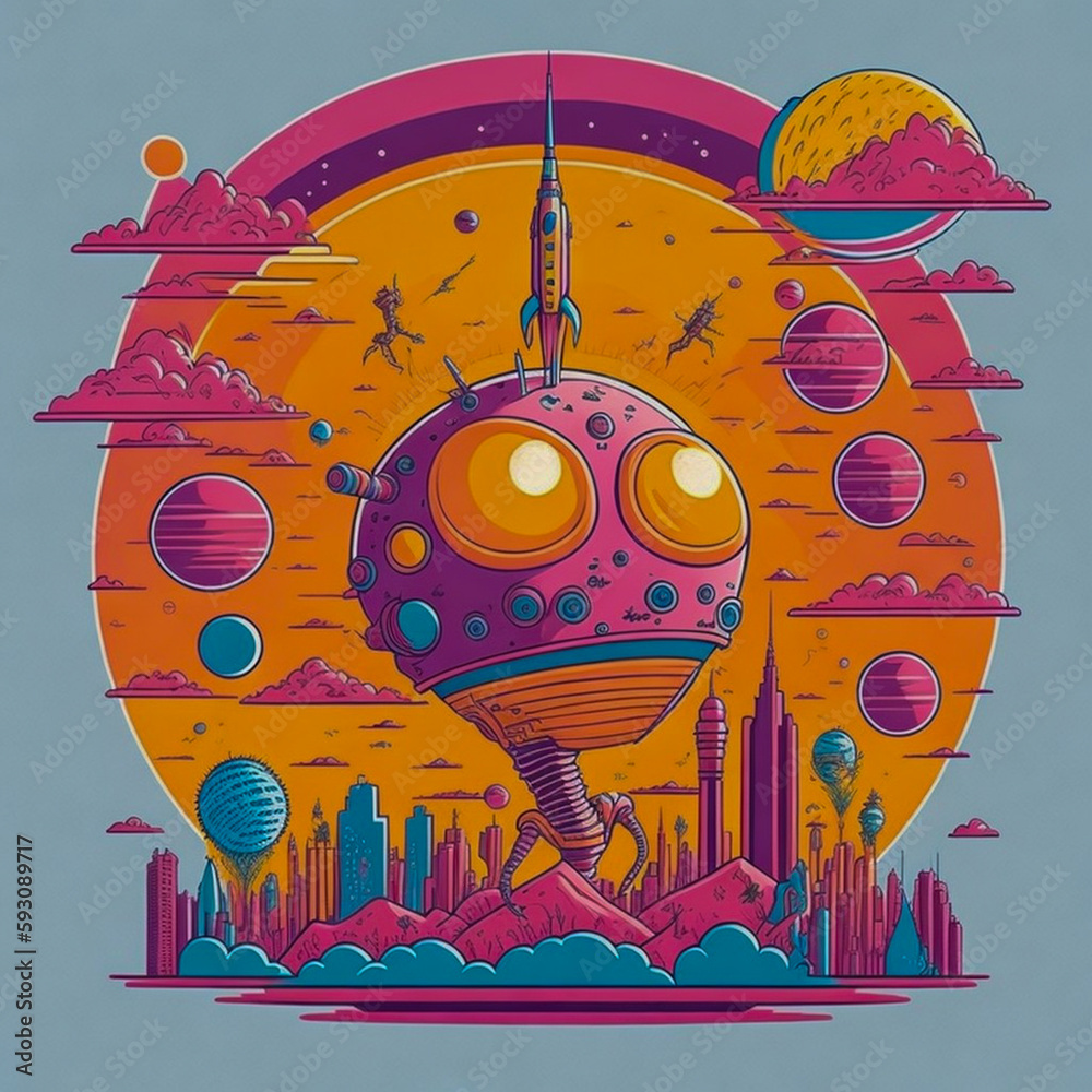 Alien character in outer space. Cute green extraterrestrial humanoid ...