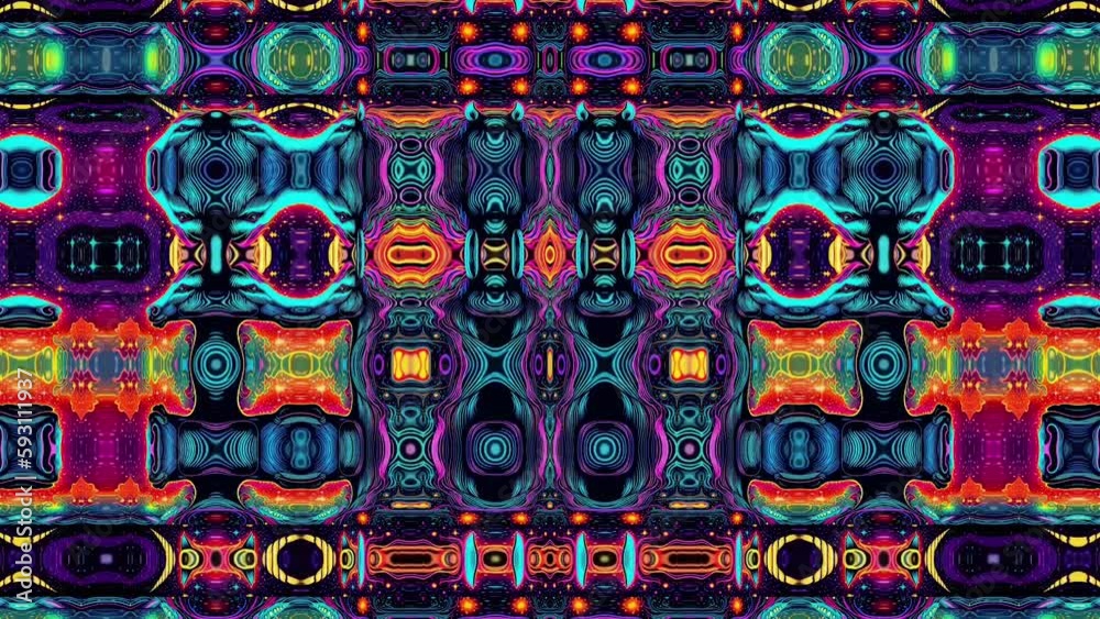 Unicorn abstract neon magic short animated clips for vj dj background ...