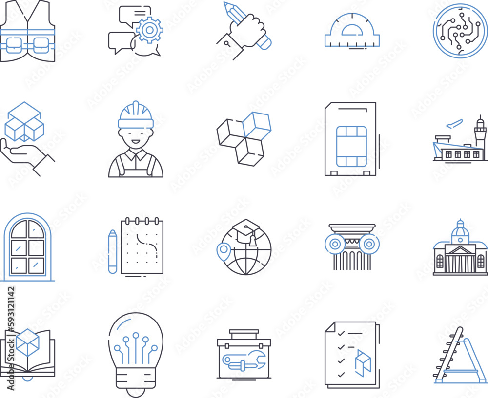 Engineering and design outline icons collection. Engineering, Design ...
