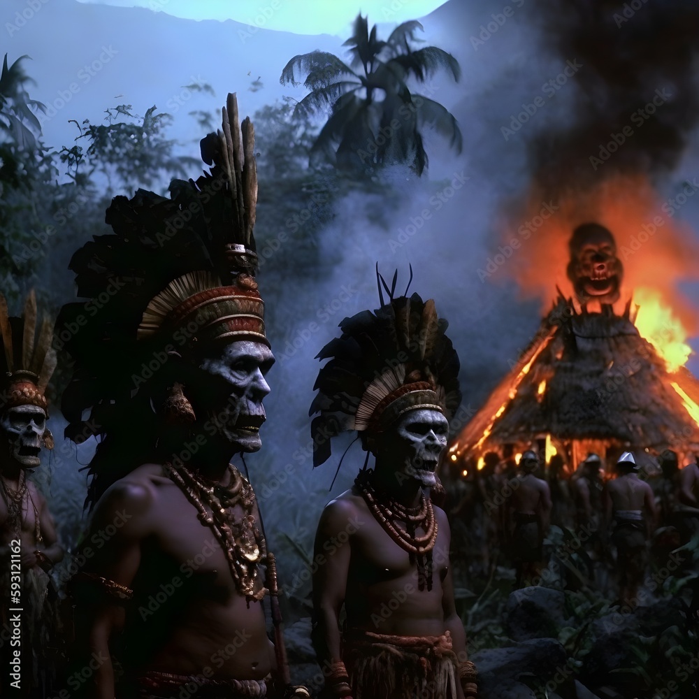 DVD screengrab from the 1980s horror film a tribe in the Philippine ...