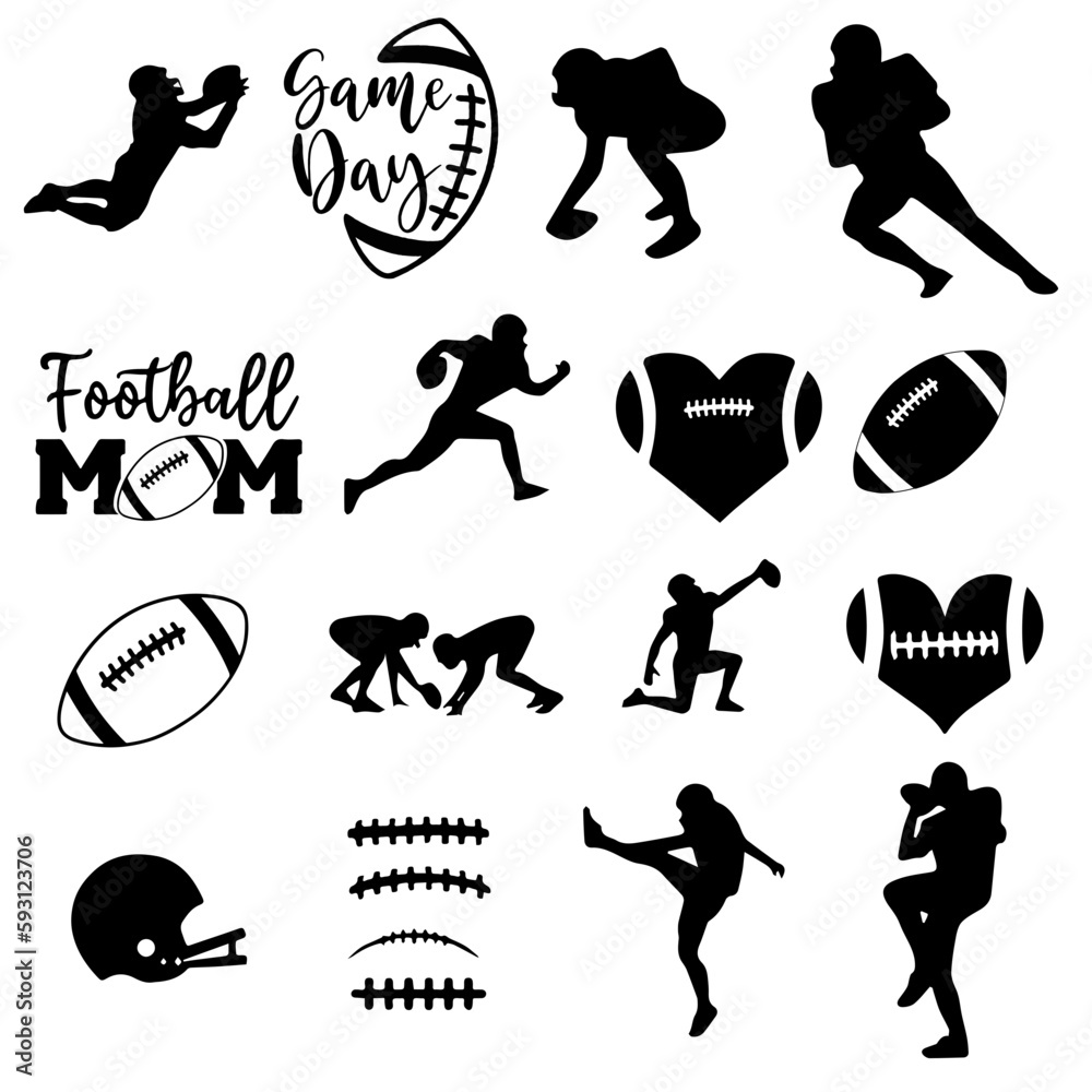 Football SVG, Football Bundle SVG, Sport SVG, Football Cut Files ...