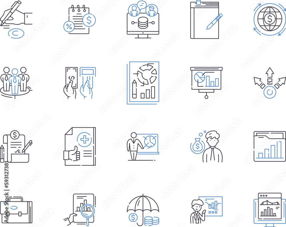 Lean Management outline icons collection. Lean, Management, Efficiency ...