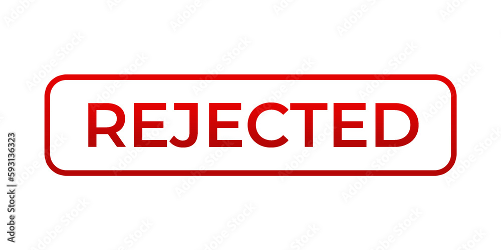 lettering rejected stamp red design transparent template with line ...