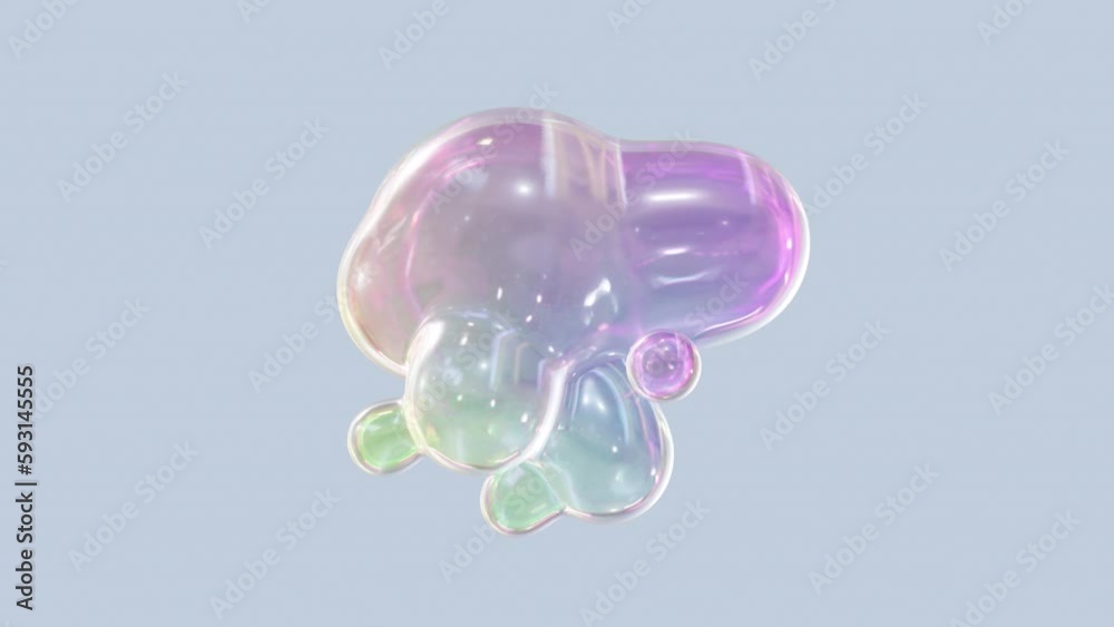 Video Stock Transforming liquid blobs in a metaball animation. 3D Abstract Colorful Metaballs in ...