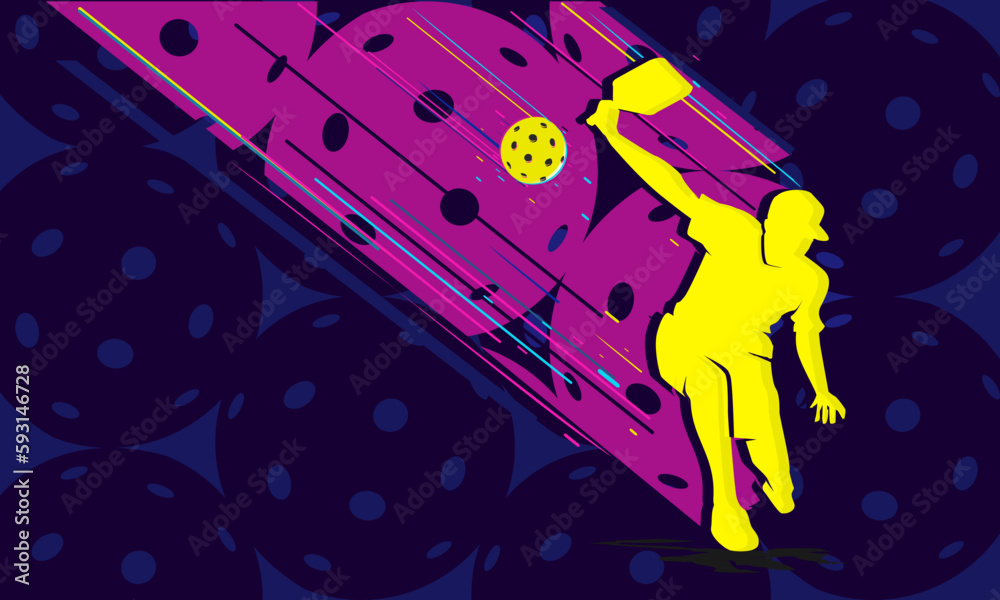 Attractive editable vector pickleball background design great for your ...