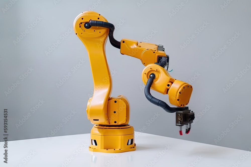 robotic arm with safety lock system, preventing accidents and injuries ...