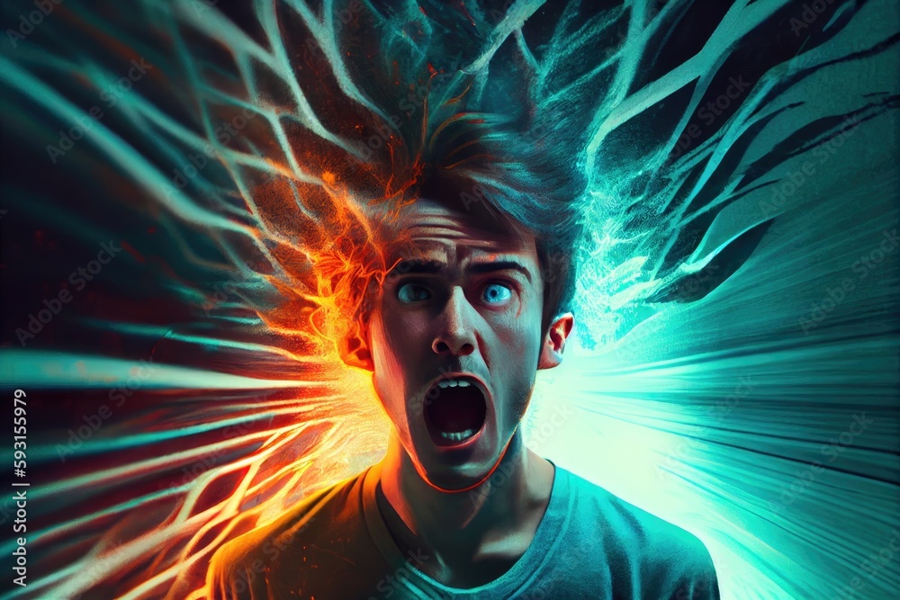 person in the midst of a psychotic episode, with delusions and ...