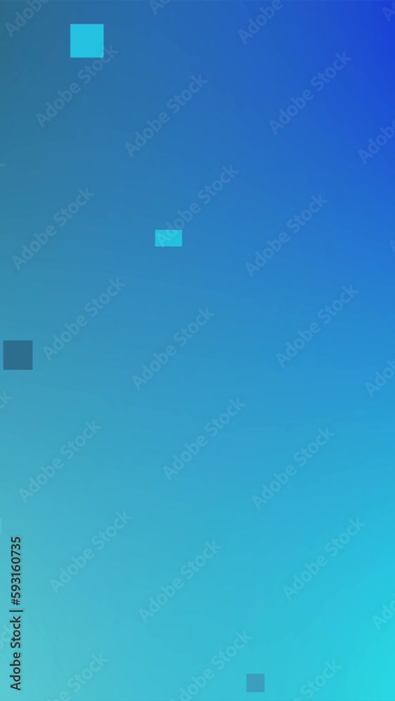 Blue gradient pixels blacks flying in parallax, animation animated ...