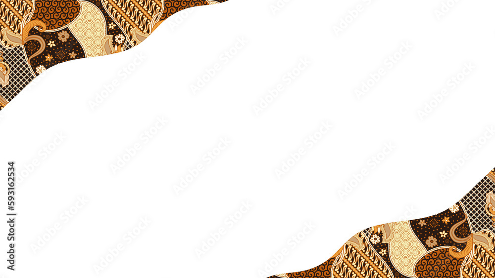 Indonesian traditional batik, batik frame design for template. Stock ...