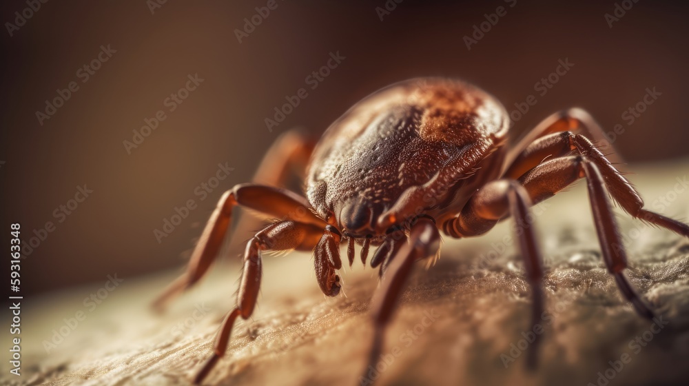 Unsettling Invasion: Macro Shot of a Tick on Human Skin, Poised to ...