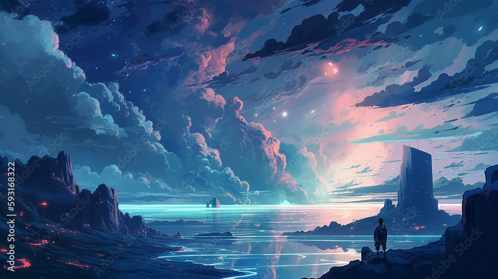 Midjourney style of detailed and intricate background theme | character ...