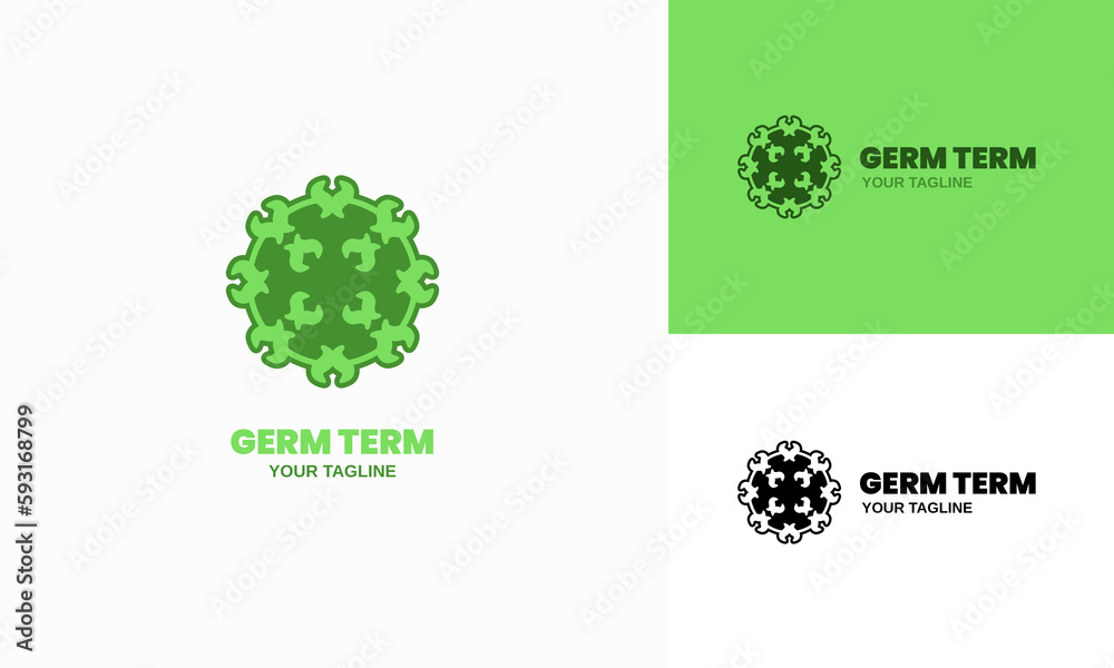 Germs logo design template simple and minimal Stock Vector | Adobe Stock