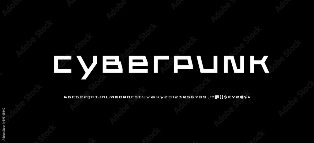 Tech font, digital alphabet made robotic technology style, trendy Latin ... Tech font, digital alphabet made robotic technology style, trendy Latin ...