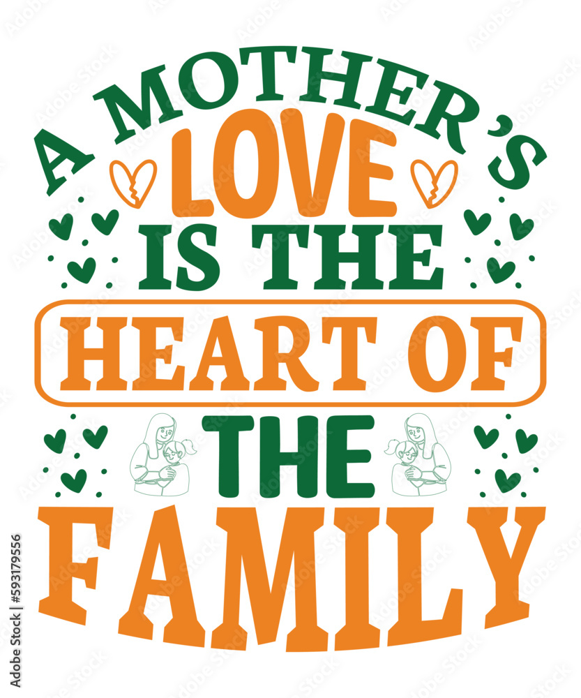 A mother’s love is the heart of the family, Mom Svg Bundle, Mama Svg ...