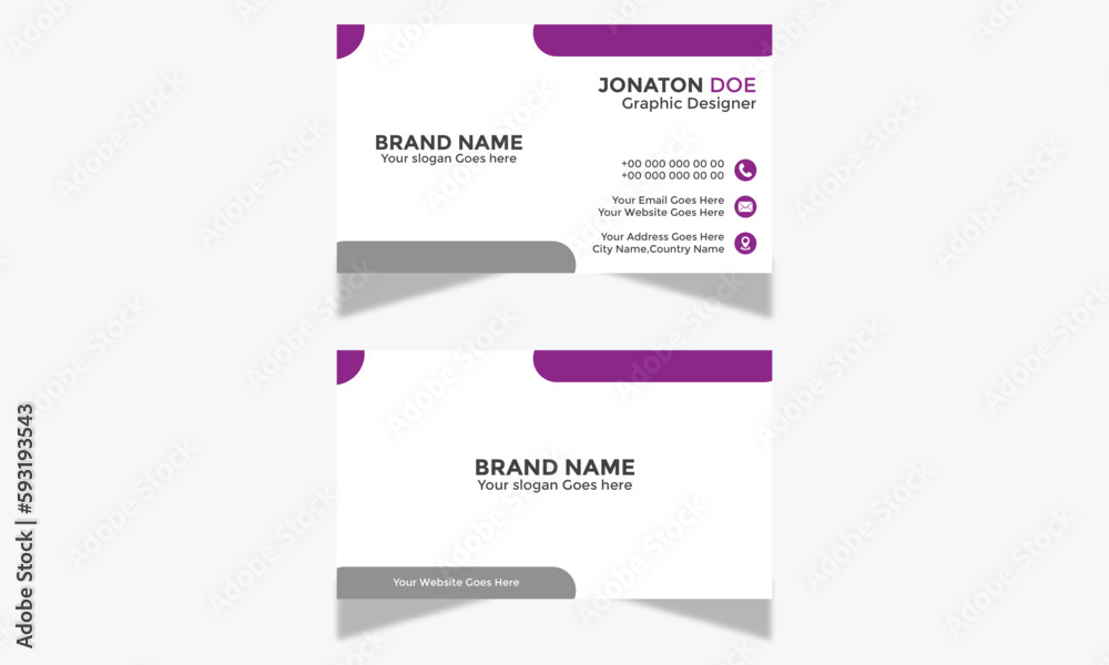 Modern Corporate and Creative Business Card Design Minimal Professional ...