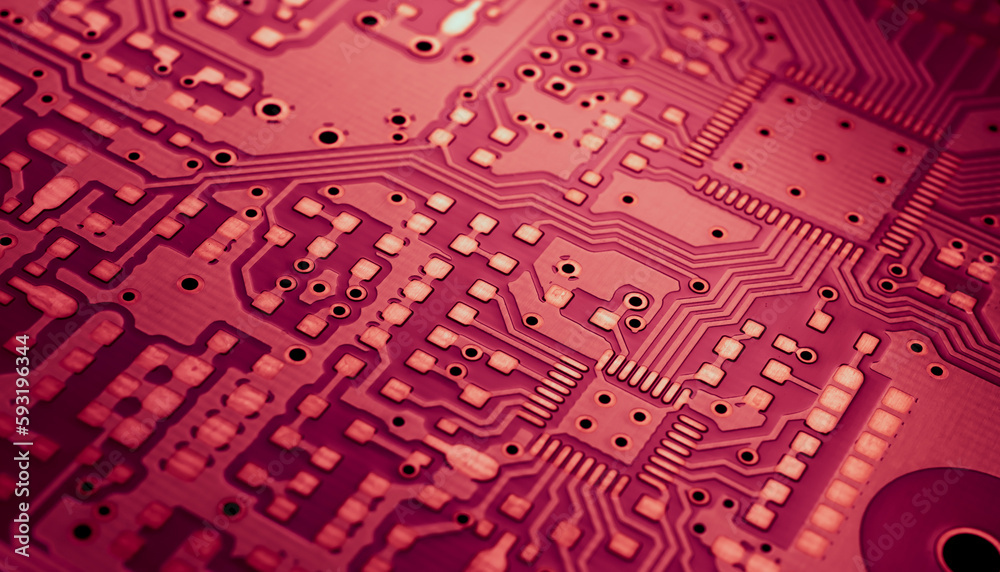 blue printed circuit. layout of tracks. Stock Photo | Adobe Stock