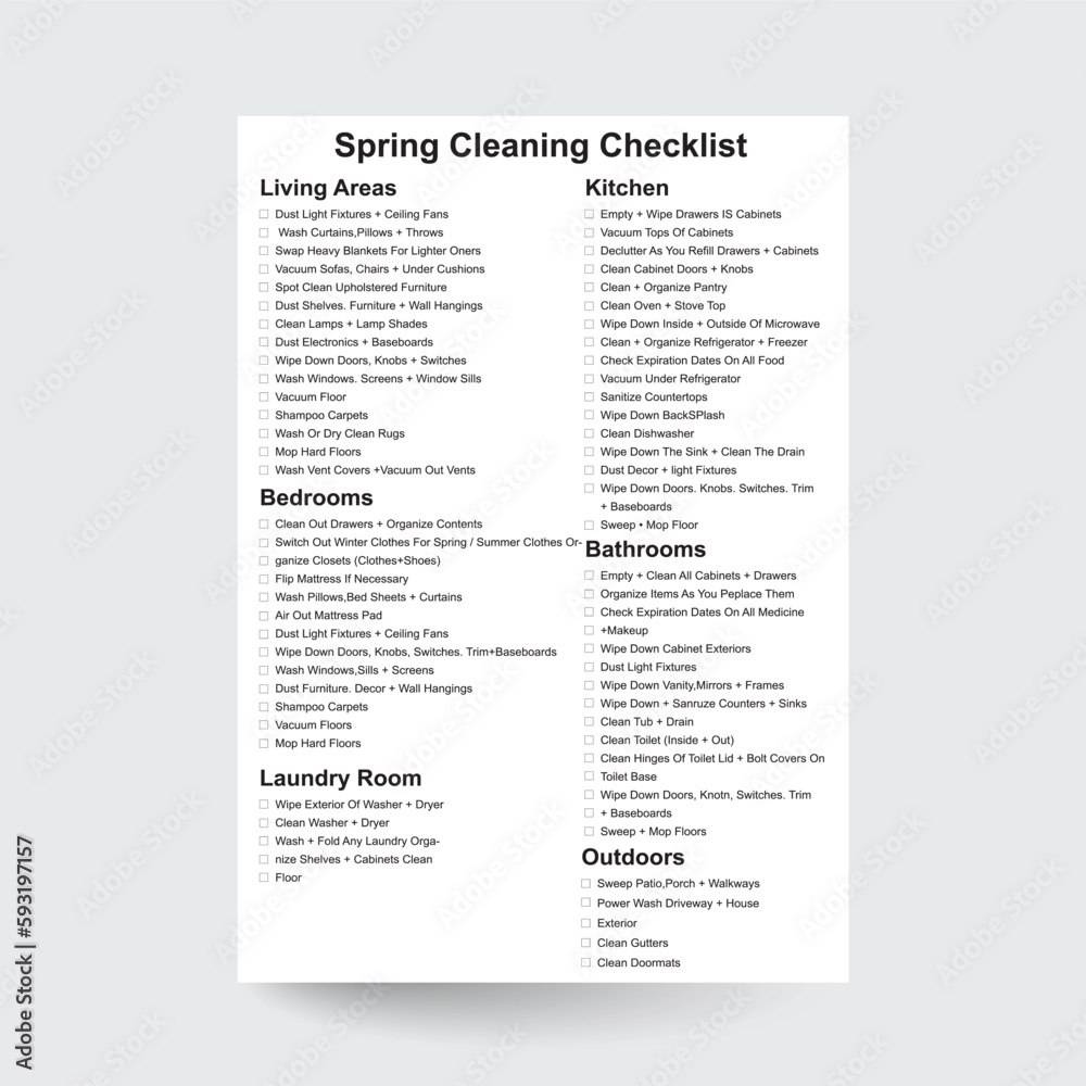 Spring Cleaning Checklist,Weekly Cleaning Checklist,Cleaning Planner ...