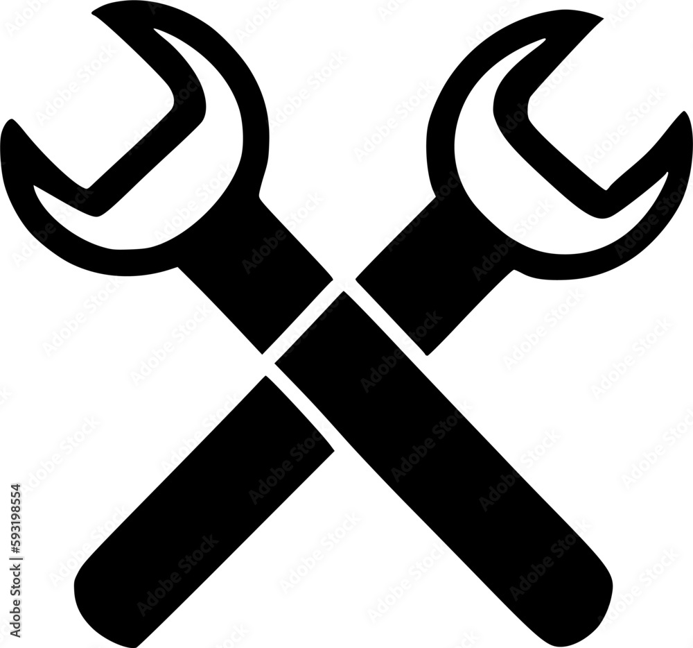 black individual traverse tool icon, simple outline care flat design ...