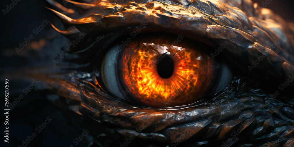 dragon eye with luminous fire and raging beast face full pixel ...