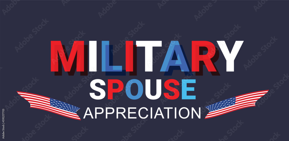 Military Spouse Appreciation Day. Template for background, banner, card ...