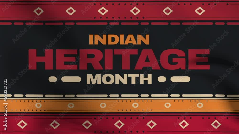 Indian Heritage Month 4k animation. American Indian culture ...