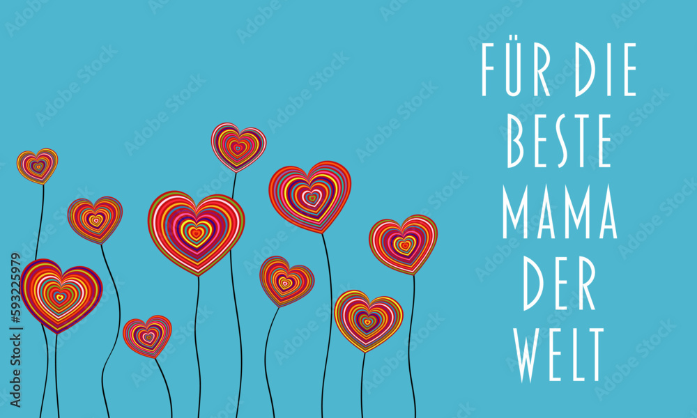 Vecteur Stock Für die beste Mama der Welt. Text in deutscher Sprache ...