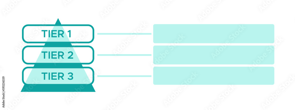 Three level pyramid vector template Stock Vector | Adobe Stock