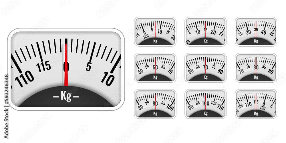 realistic bathroom scale for weighing machine isolated - 3d illustrator ...
