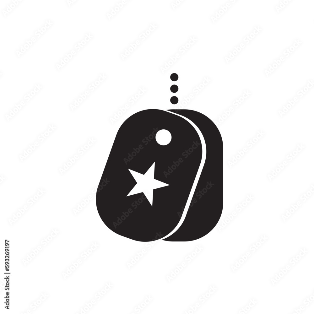 dog tags icon , military identification for app web logo banner poster ...