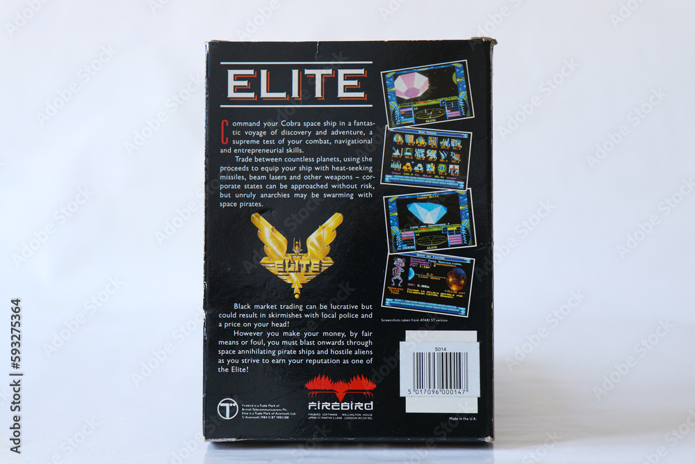 BERLIN - FEBRUARY 12, 2022: Vintage Retro Video Game ELITE for the ...