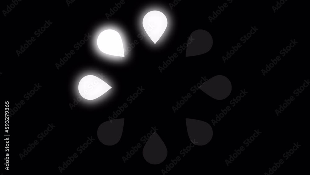 Loading Circle Video with Glow. Loading Animation on Transparent ...