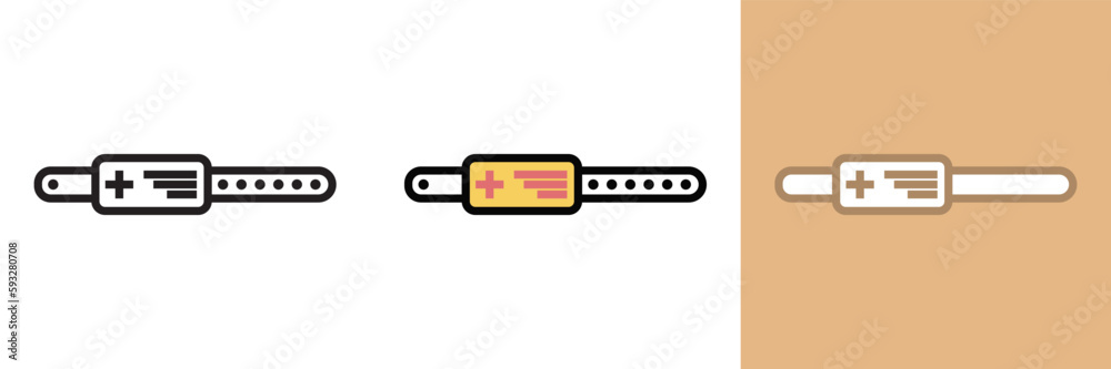 Medical ID Bracelet Icon, this icon represents a medical ID bracelet ...