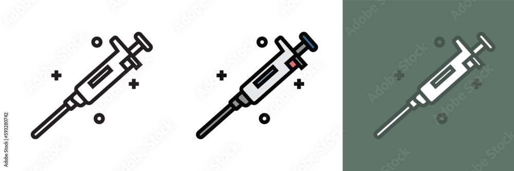 Vetor de Medical Micropipette Icon, This icon represents a micropipette ...