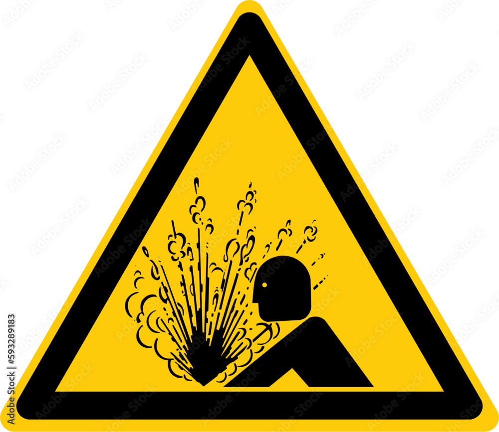 Warning Hazard Caution ISO Signs Icon Symbol Pictogram Explosion ...