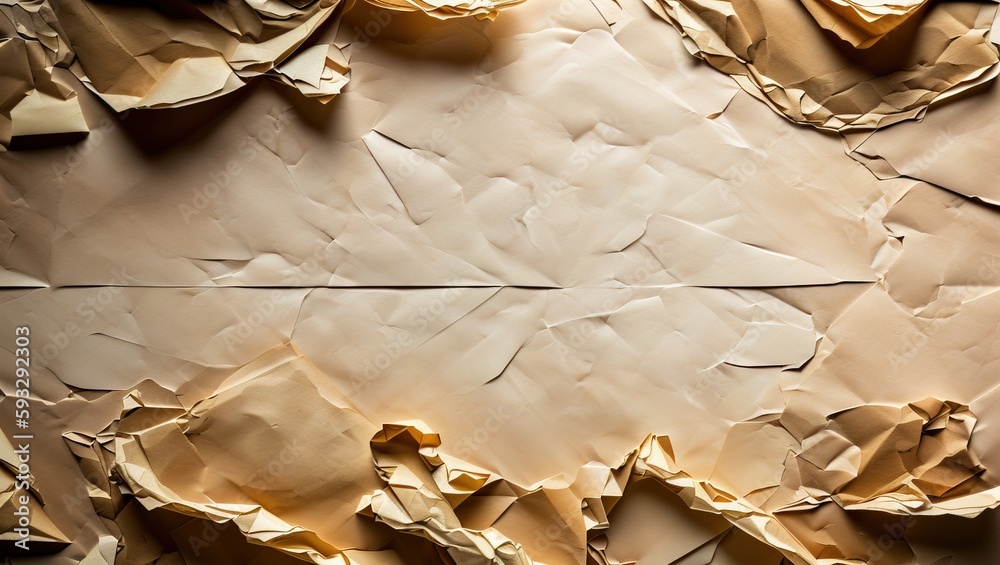 crumpled paper art. texture background paper craft backdrop Stock ...