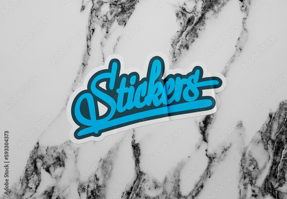 Sticker Mockup Template Paper Texture Round Rectangle Square Stock ...