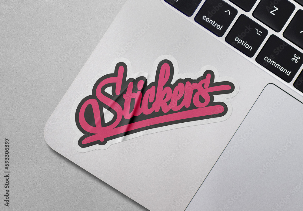 Sticker Mockup Template Paper Texture Round Rectangle Square Stock ...