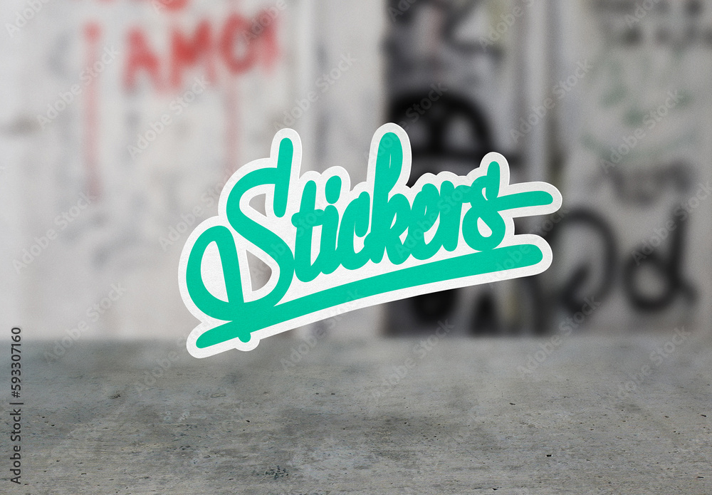 Sticker Mockup Template Paper Texture Round Rectangle Square Stock ...