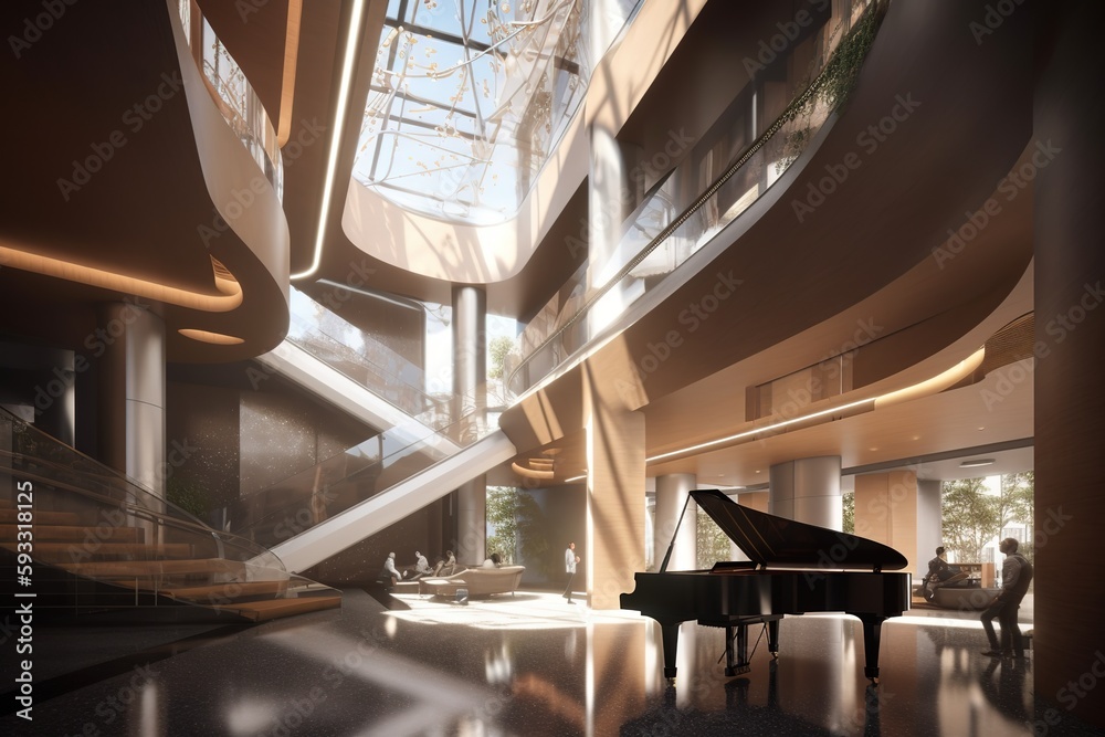 Modern Grand Hotel Lobby