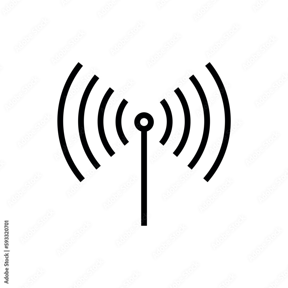 wifi icon on white background. Vector wireless network switch with ...